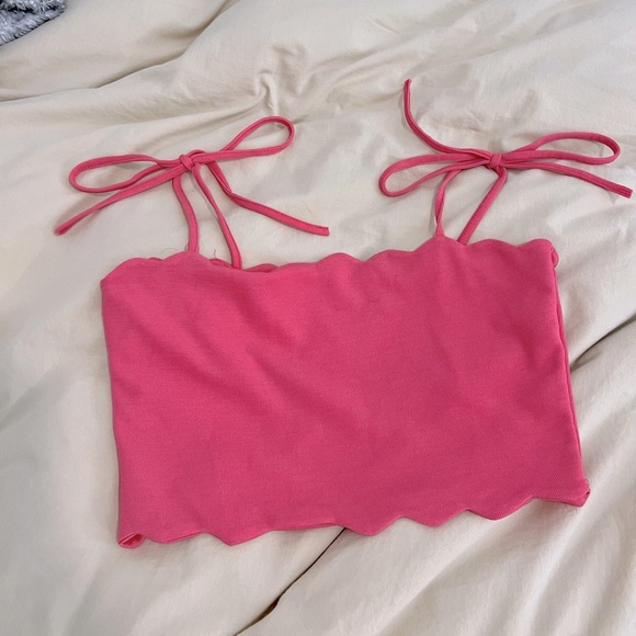 Zara | Tops | Zara Pink Crop Top | Poshmark